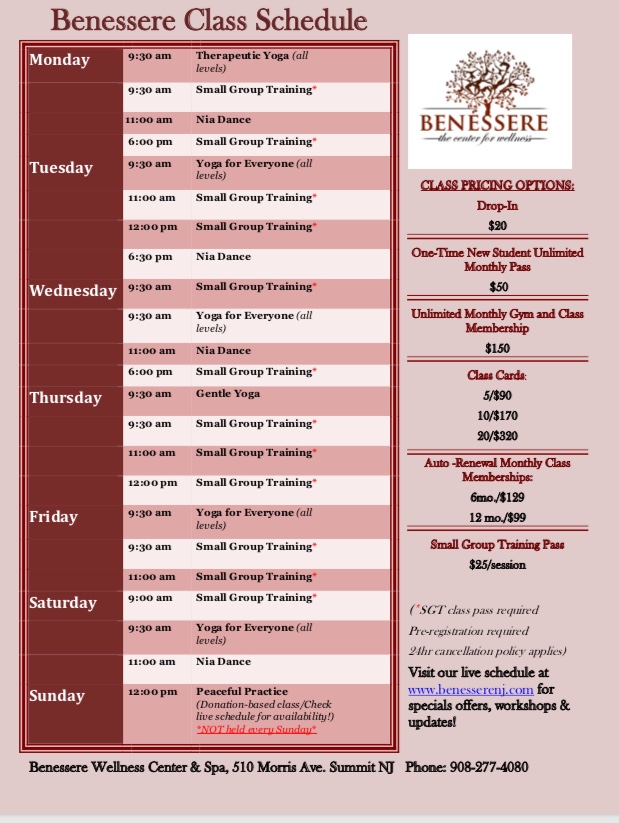 Yoga Classes & Schedule